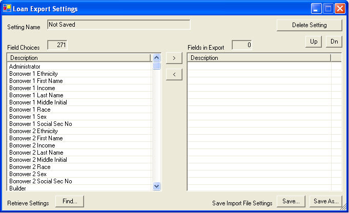 Tab - Reports - Exports - Loan