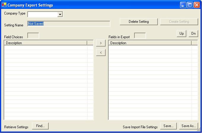 Tab - Reports - Exports - Company