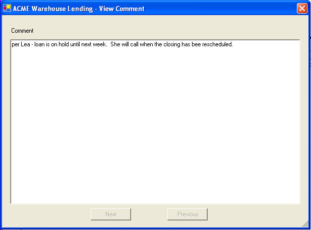 Tab - Collateral - Comments