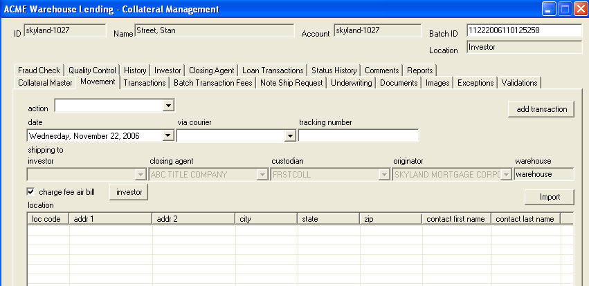 Tab - Collateral - Movement
